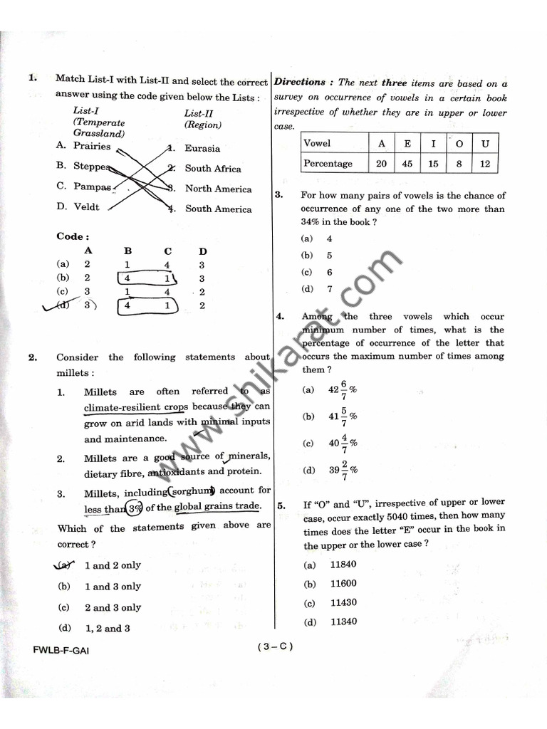 CAPF AC Question Paper 06 08 2023 | PDF