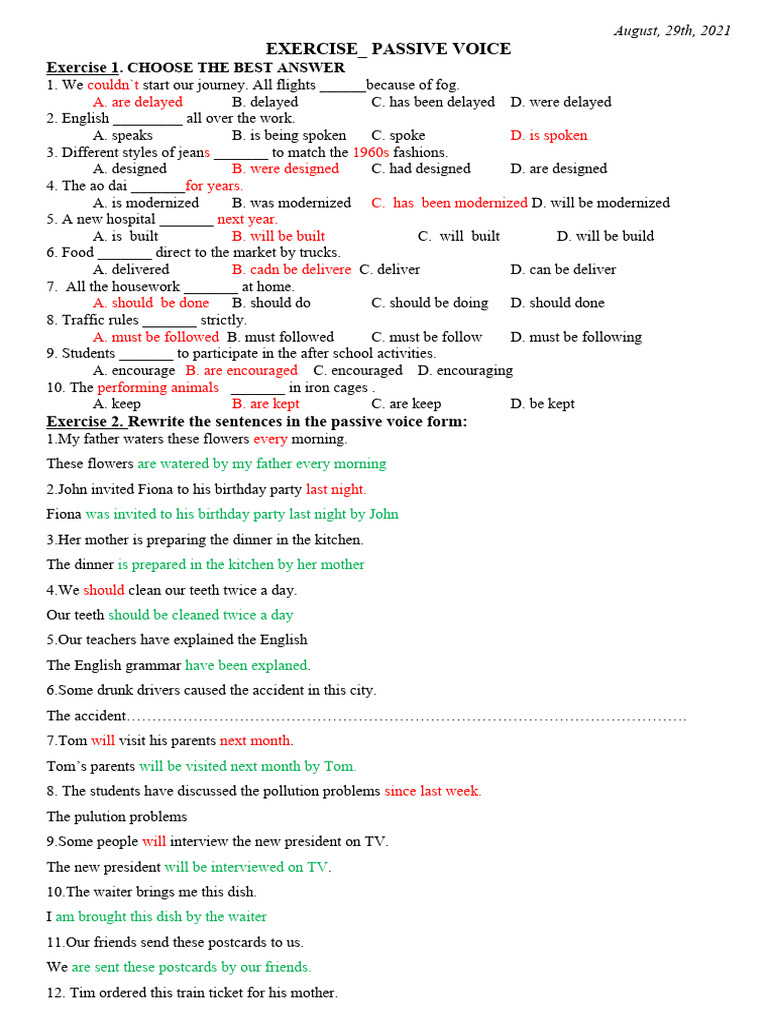 B2-Passive Voice | PDF