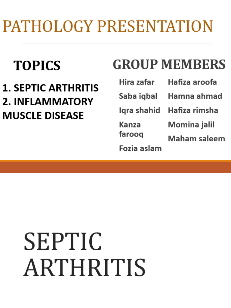 Septic Arthritis | PDF | Epidemiology | Clinical Medicine