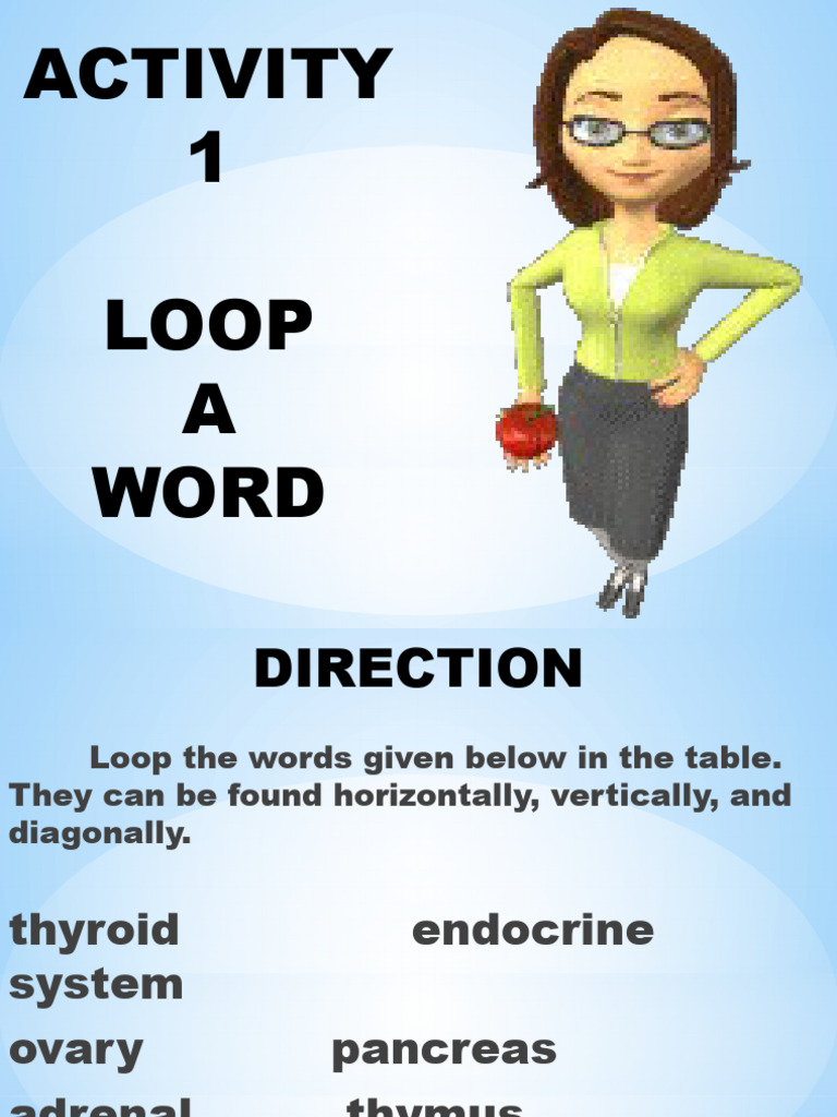 Activity 1 Loop A Word | PDF | Endocrine System | Human Body