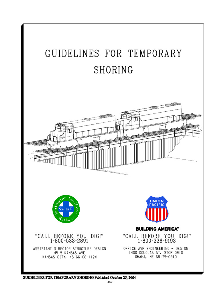 UPRR Temporary Shoring Guidelines | PDF | Deep Foundation | Strength Of ...