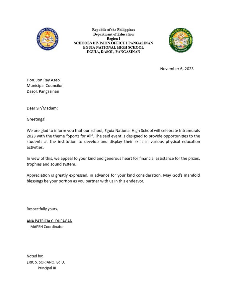 Solicitation Letter | PDF