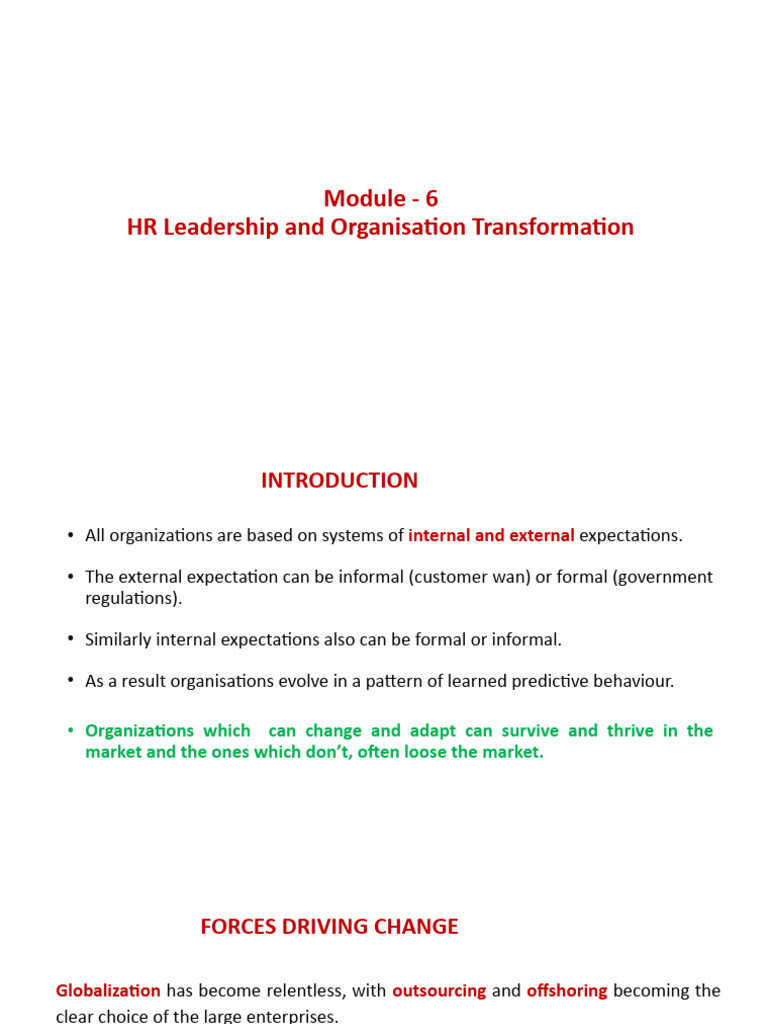 HRM Module 6 2021 | PDF | Change Management | Rationality