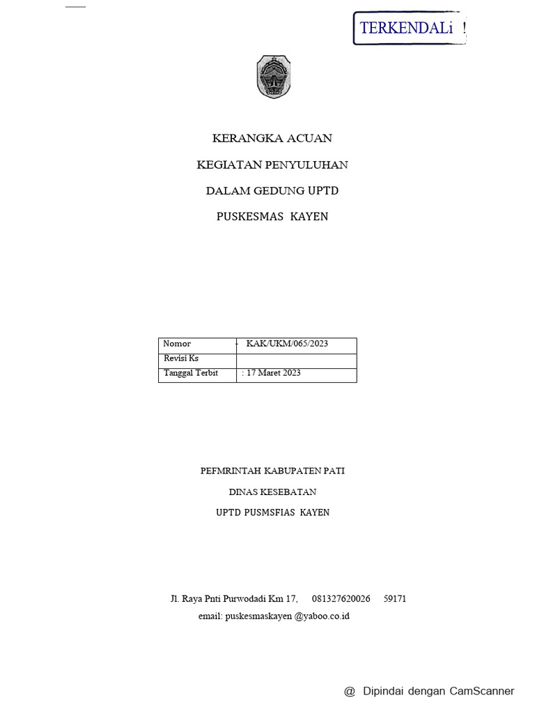 KAK Penyuluhan Dalam Gedung | PDF | Bisnis | Seni