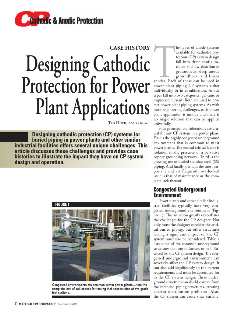 Designing Cathodic Protection For Power Plant Applications | PDF | Deep ...