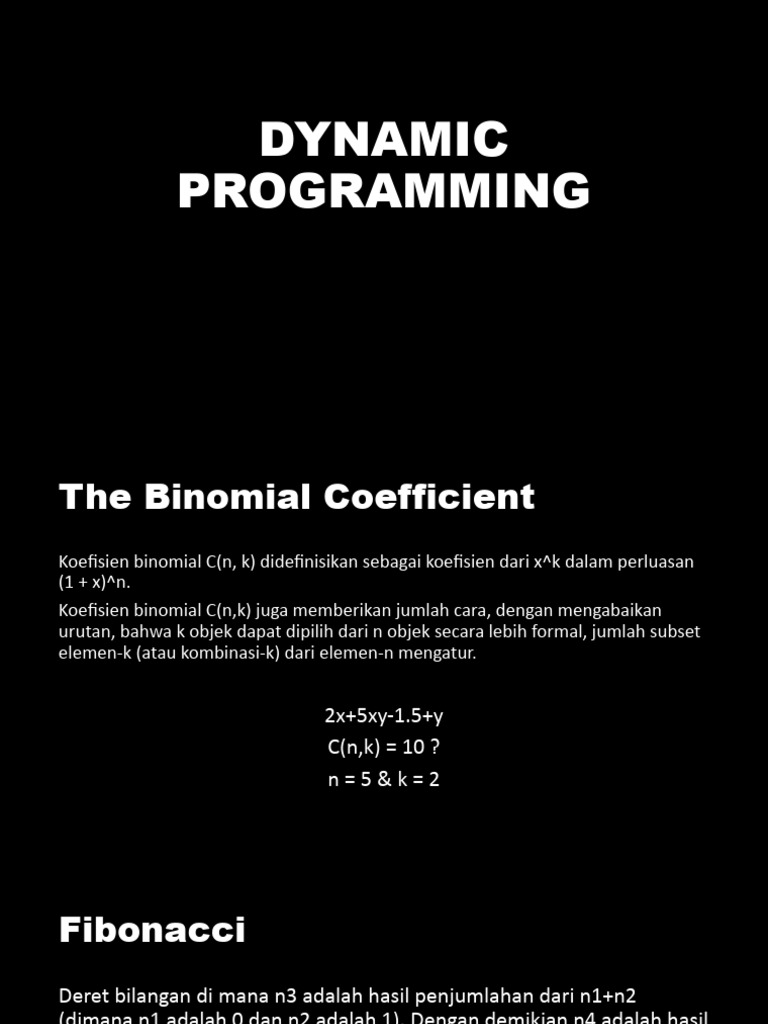 Dynamic Programming | PDF Dynamic Programming | PDF