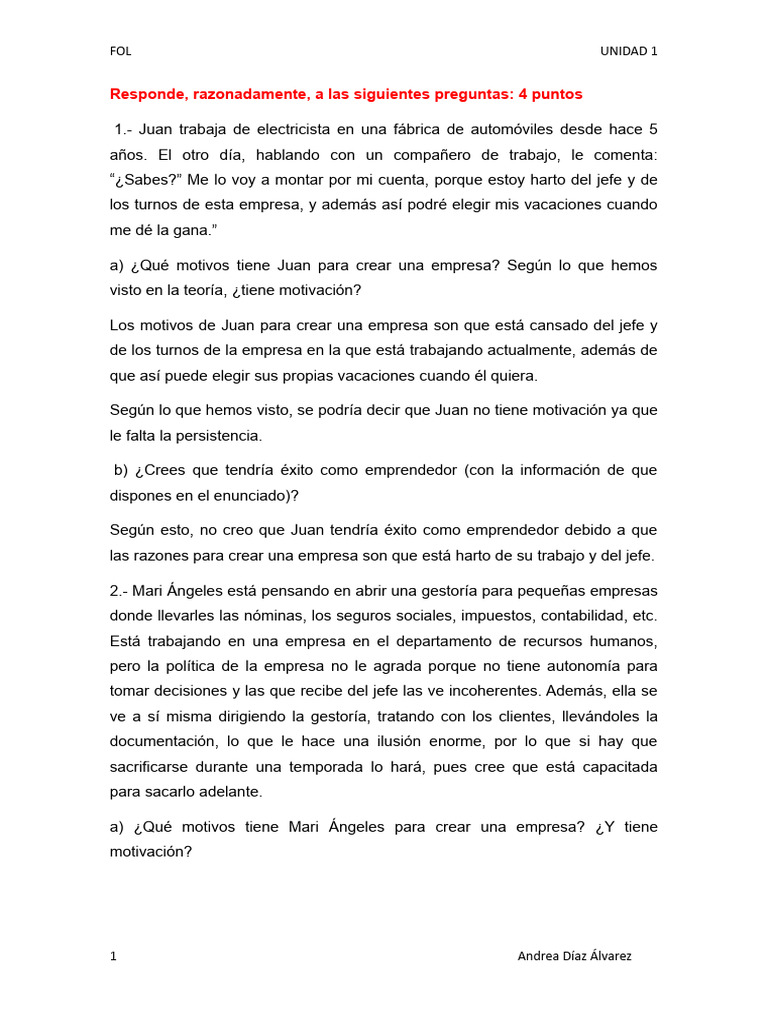 Ejercicios Ud 1 | PDF | Iniciativa empresarial | Business