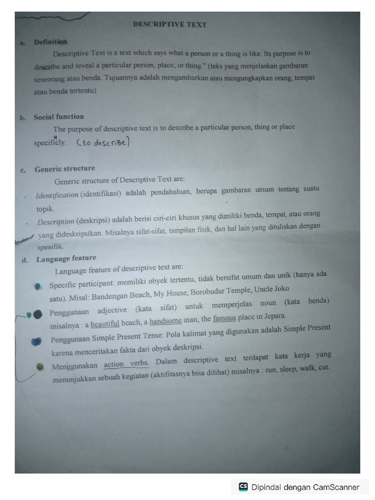 Materi DESCRIPTIVE TEXT | PDF