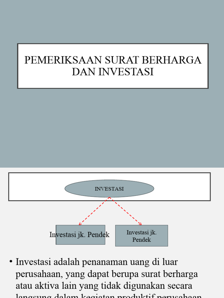 Audit Investasi Dan Surat Berharga | PDF | Hukum