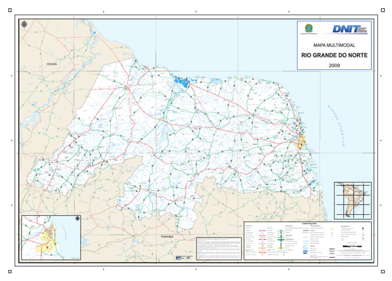 Mapa Rodoviario Rio Grande Do Norte | PDF