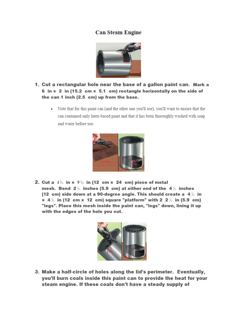 Can Steam Engine | PDF | Pipe (Fluid Conveyance) | Mechanical Engineering