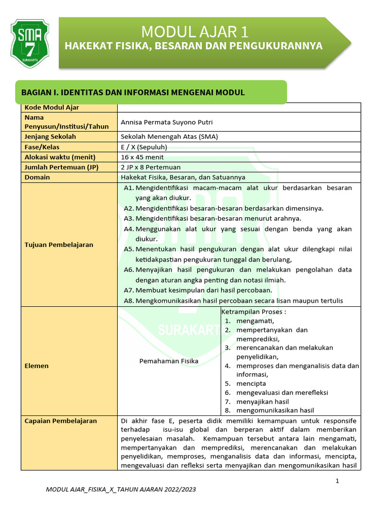 Modul Ajar Angka Penting | PDF