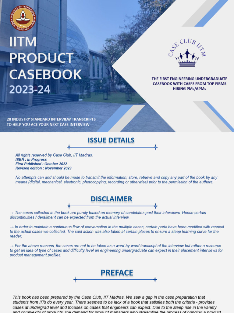 IITM Product Casebook '23-'24 | PDF | Spotify | Refrigerator