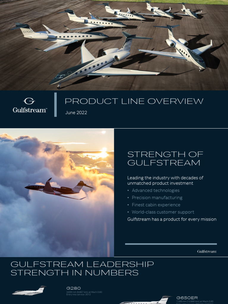 Gulfstream Aircraft Product Overview | PDF | Jet Aircraft | Aviation