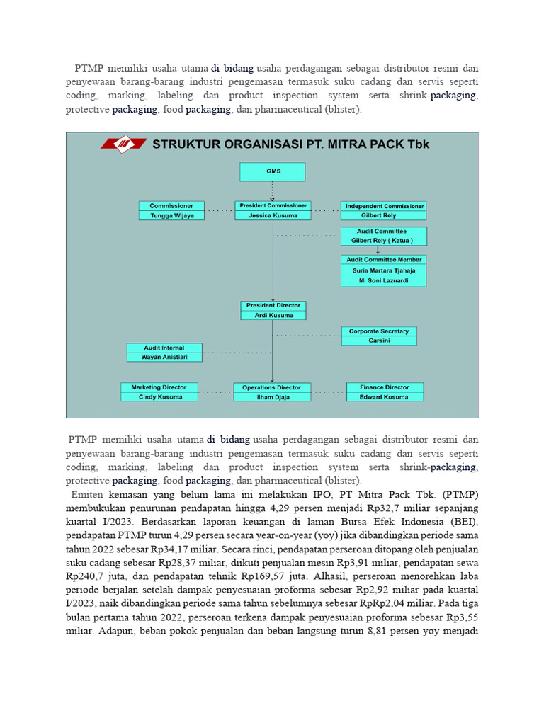 Profil PT Mitra Pack Tbk dan Layanan Utama | PDF | Bisnis | Teknologi ...