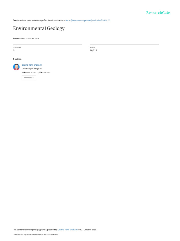 Environmental Geology | PDF | Earth Sciences | Earthquakes