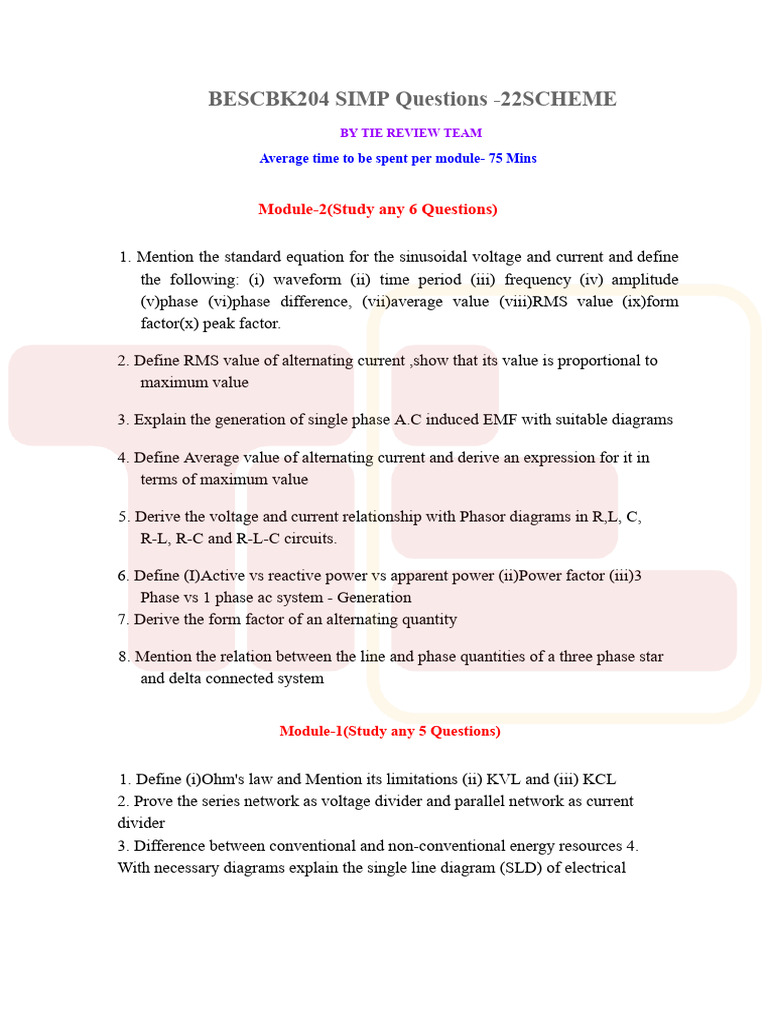 Intro To Electrical engg-SIMP | PDF | Electric Motor | Ac Power