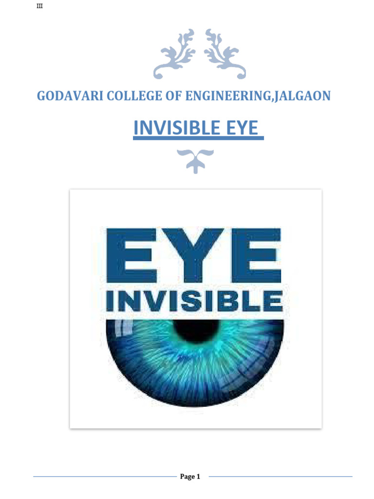 Invisible Eye Report | PDF | Augmented Reality | Android (Operating System)