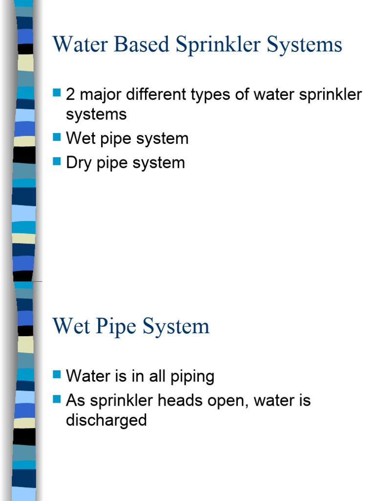 Overview of Water-Based Sprinkler Systems | PDF | Fire Sprinkler System ...