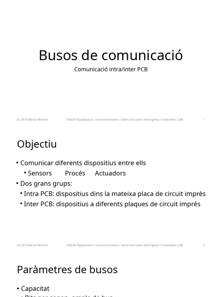 Tema 4 Busos de Comunicacio | PDF