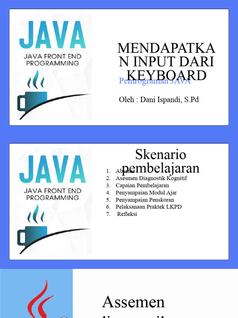 Mendapakan Input Dari Keyboard Menggunakan Java | PDF