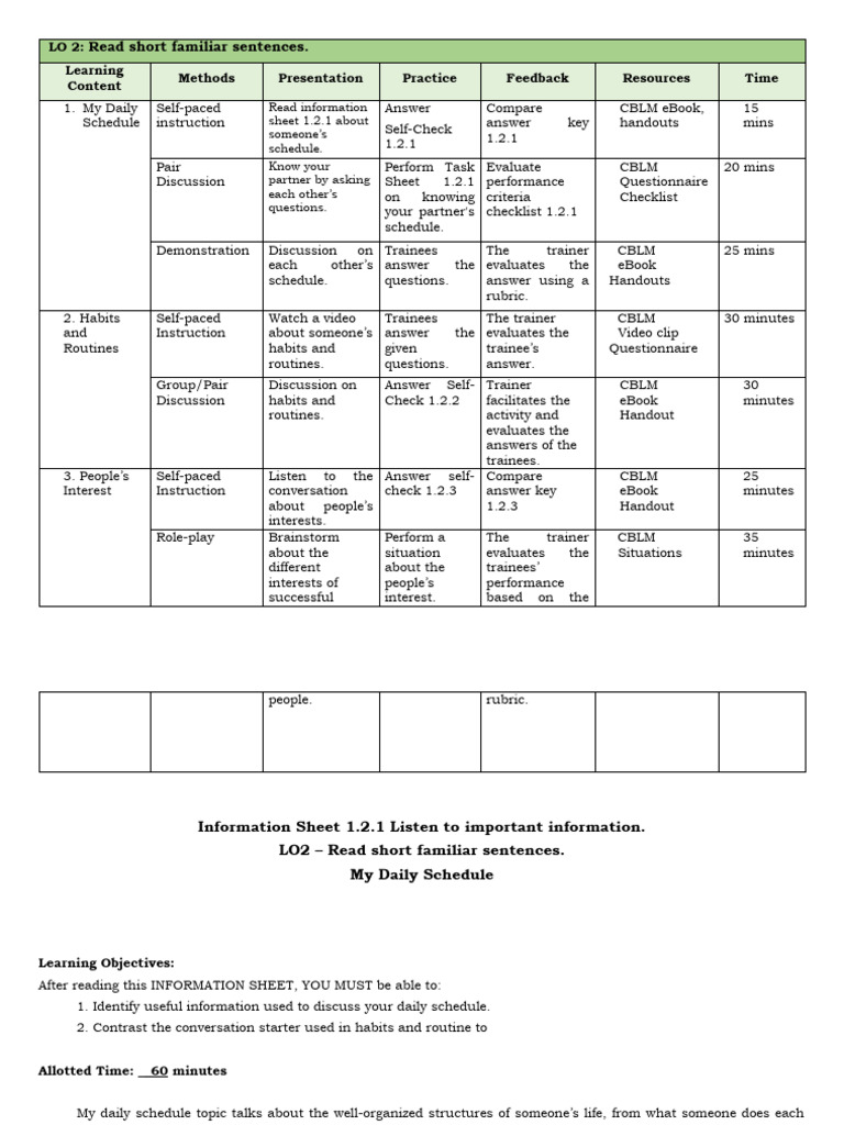 Info Sheets | PDF | Rubric (Academic) | Cognitive Science