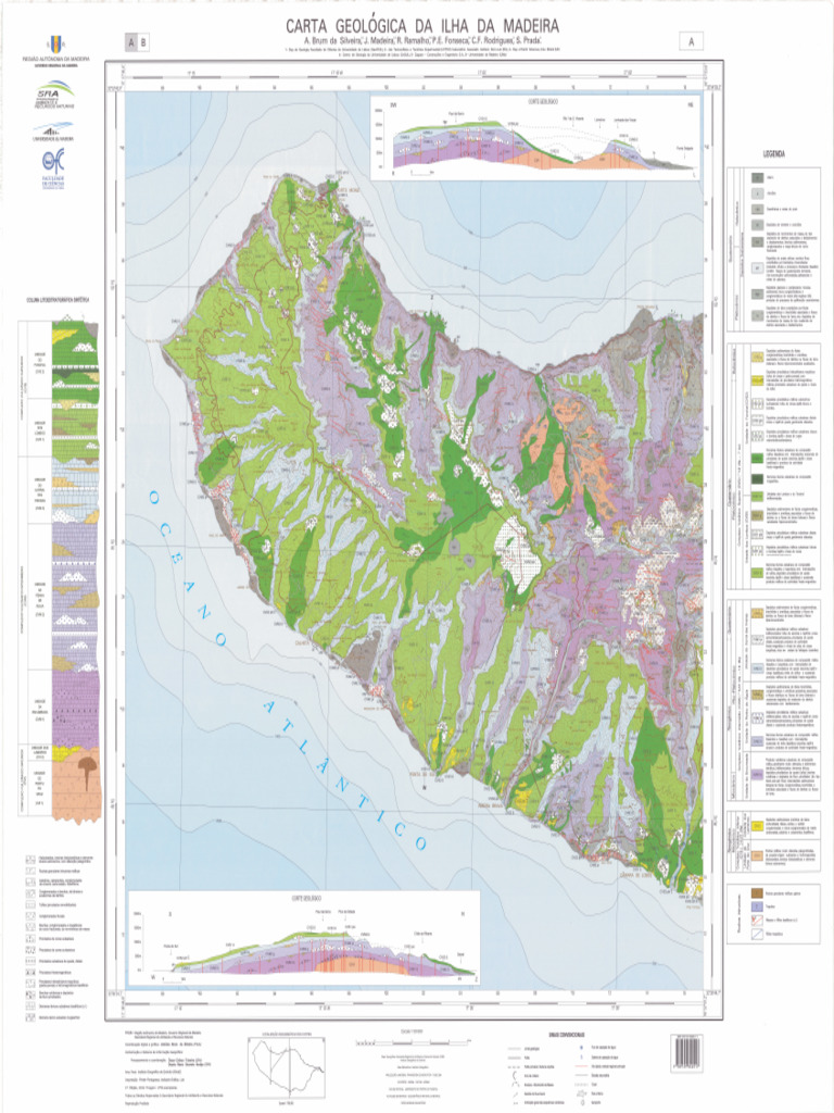 Carta Geológica Da Ilha Da Madeira Na Escala 1:50000 - FOLHA A | PDF