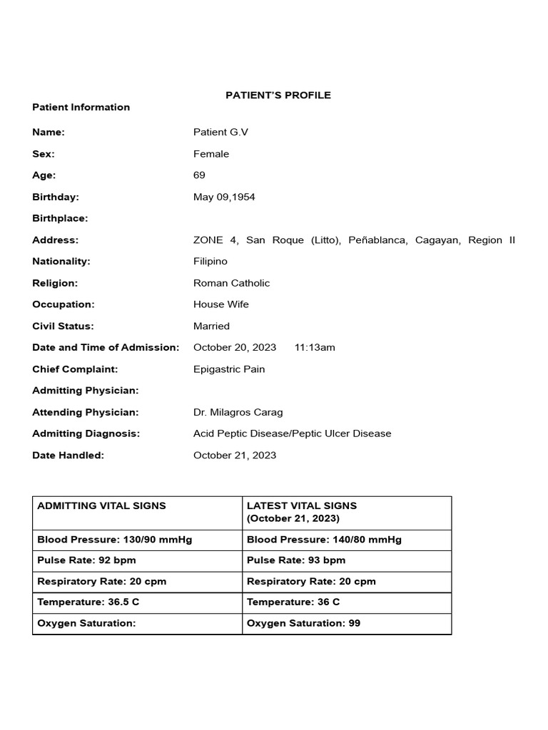 Patient Info | PDF | Pain | Heartburn