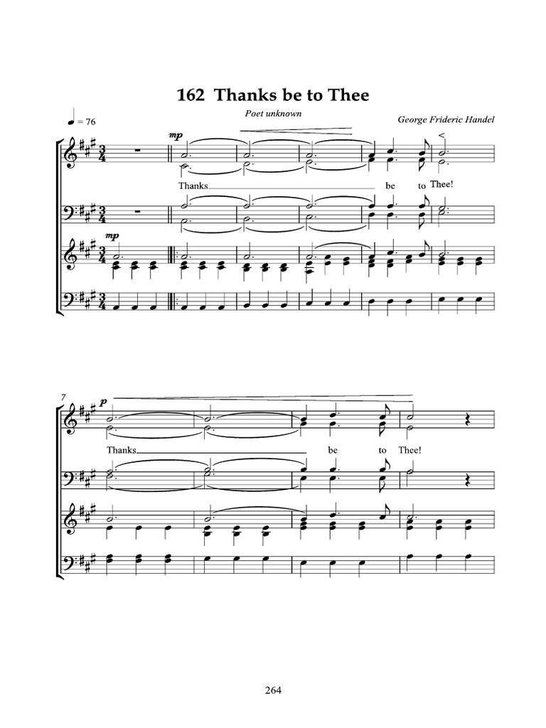 162 - Thanks Be To Thee | PDF