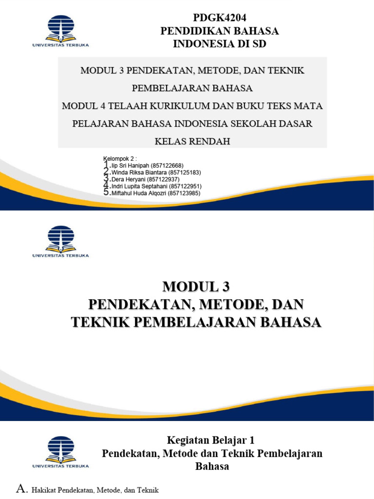Modul 3&4 Bhs Indonesia | PDF | Seni & Disiplin Bahasa