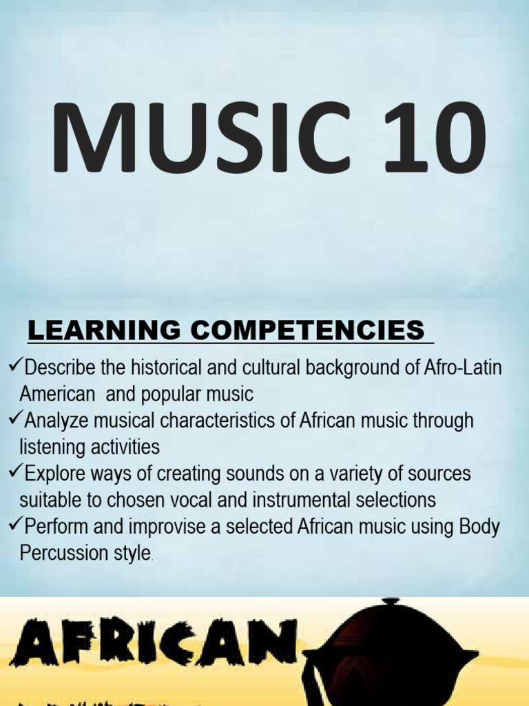Lesson 2.1 Africanmusic | PDF | String Instruments | Performing Arts