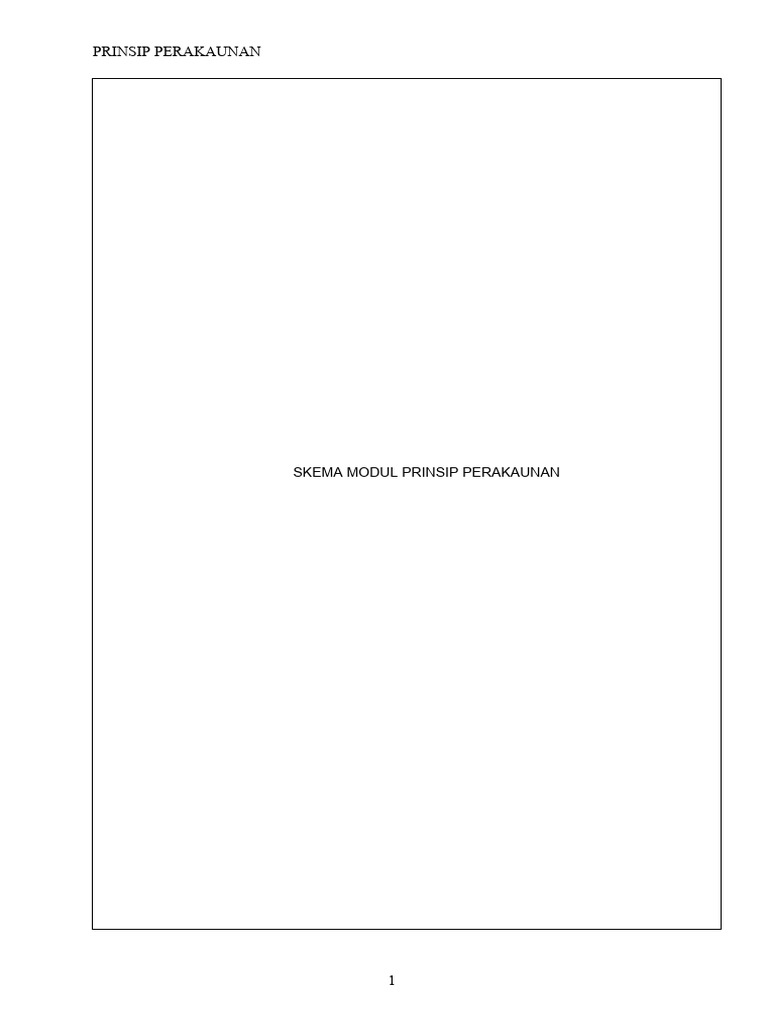 Skema Modul Prinsip Perakaunan | PDF