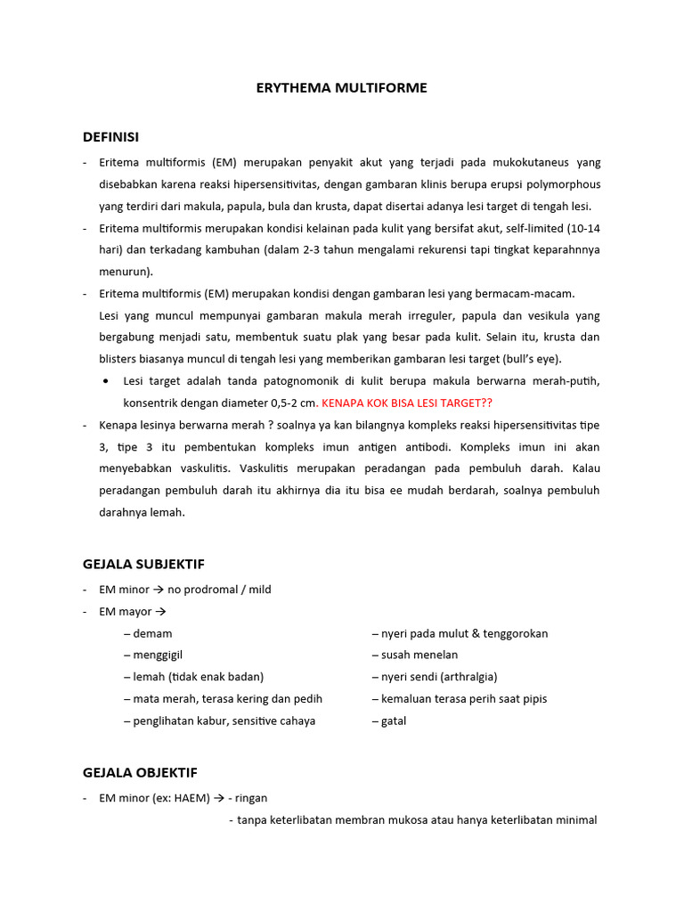 Erythema Multiforme | PDF
