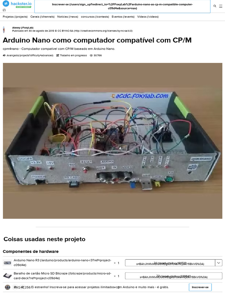 Arduino Nano Como Computador Compatível Com CP - M - Hackster - Io | PDF | Computing | Computer ...