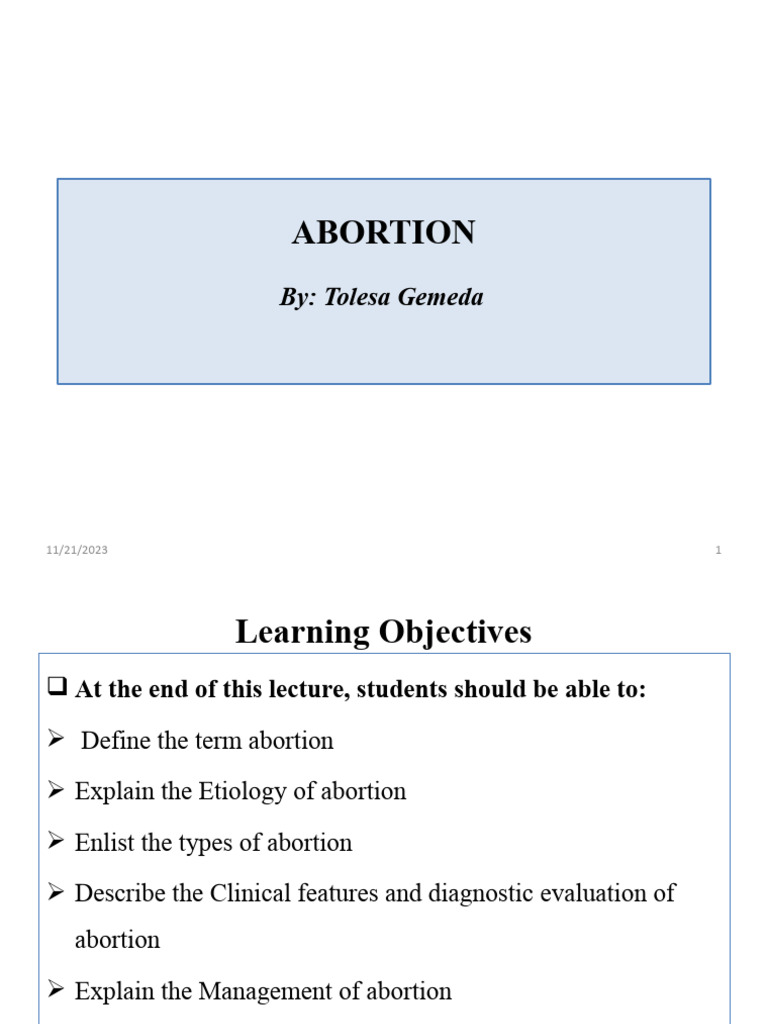 ABORTION | PDF | Miscarriage | Abortion