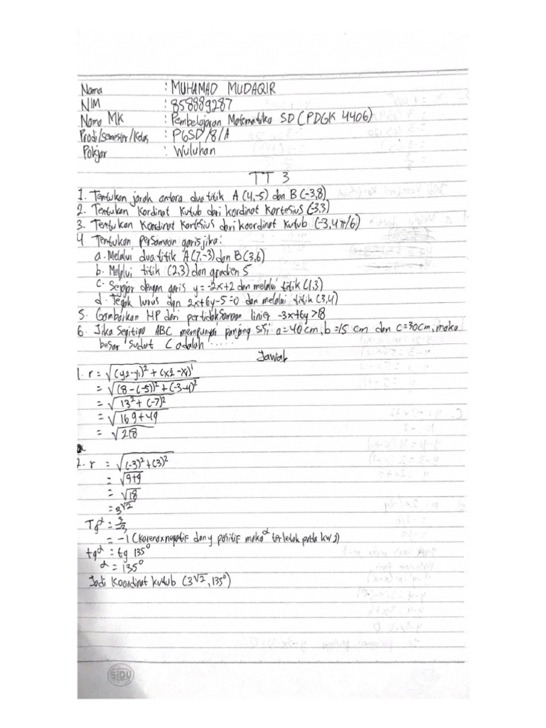 TT 3 MTK Muhamad Mudaqir | PDF