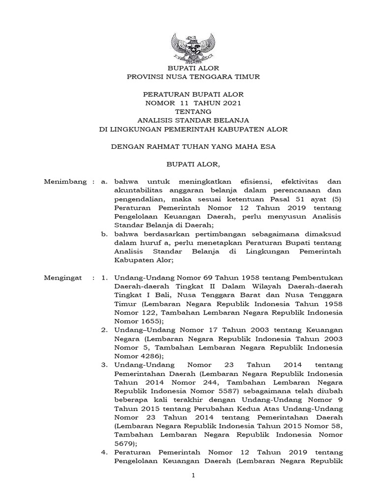 Perup Asb 11 Tahun 2021-1 | PDF | Griya & Taman