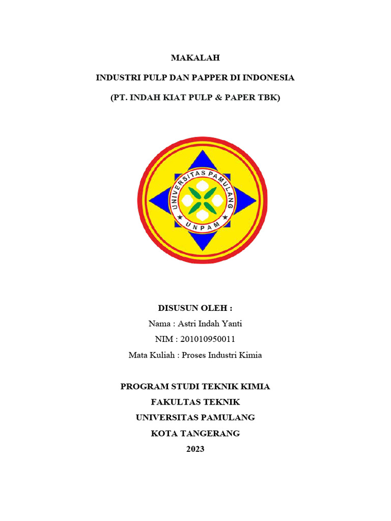 Proses Produksi Pulp dan Kertas di Indonesia | PDF