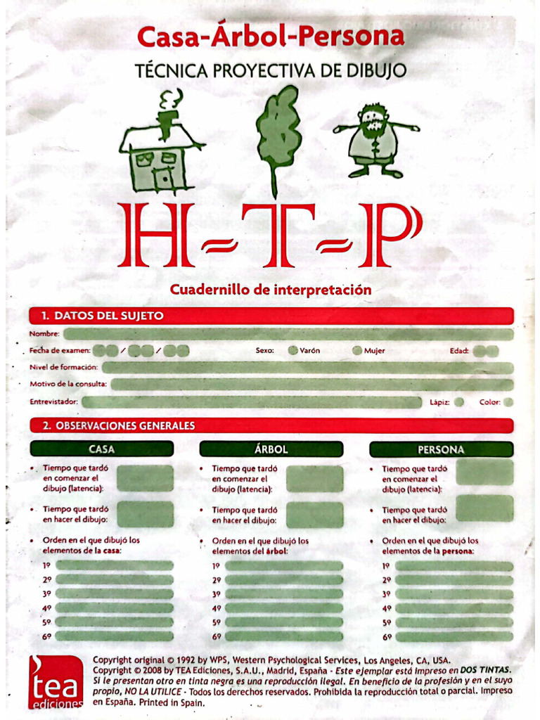 Cuadernillo de Interpretación de Test HTP | PDF