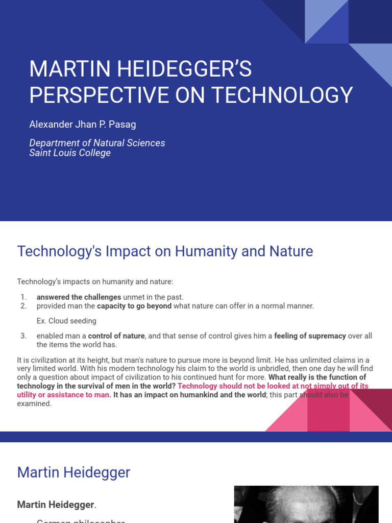 07 Martin Heidegger's Perspective On Technology | PDF | Science ...