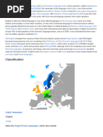 Classification: Anglic Languages | PDF | English Language | German Language