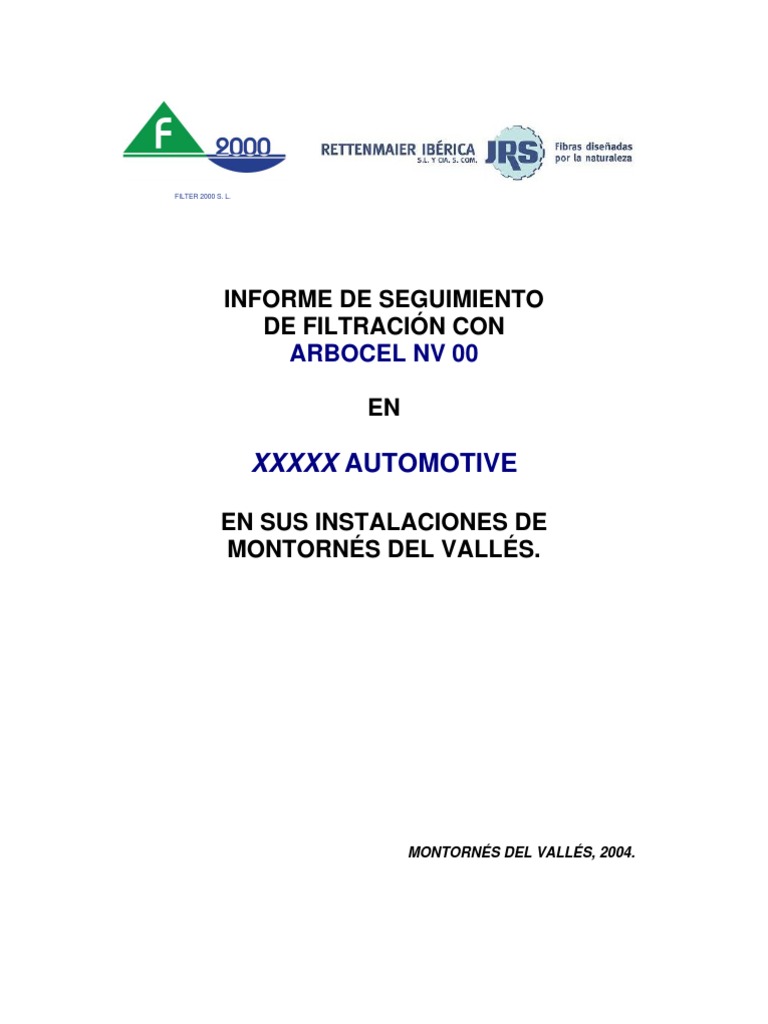 Informe Conclusiones Celulosa Arbocel | PDF | Filtración | Laboratorios