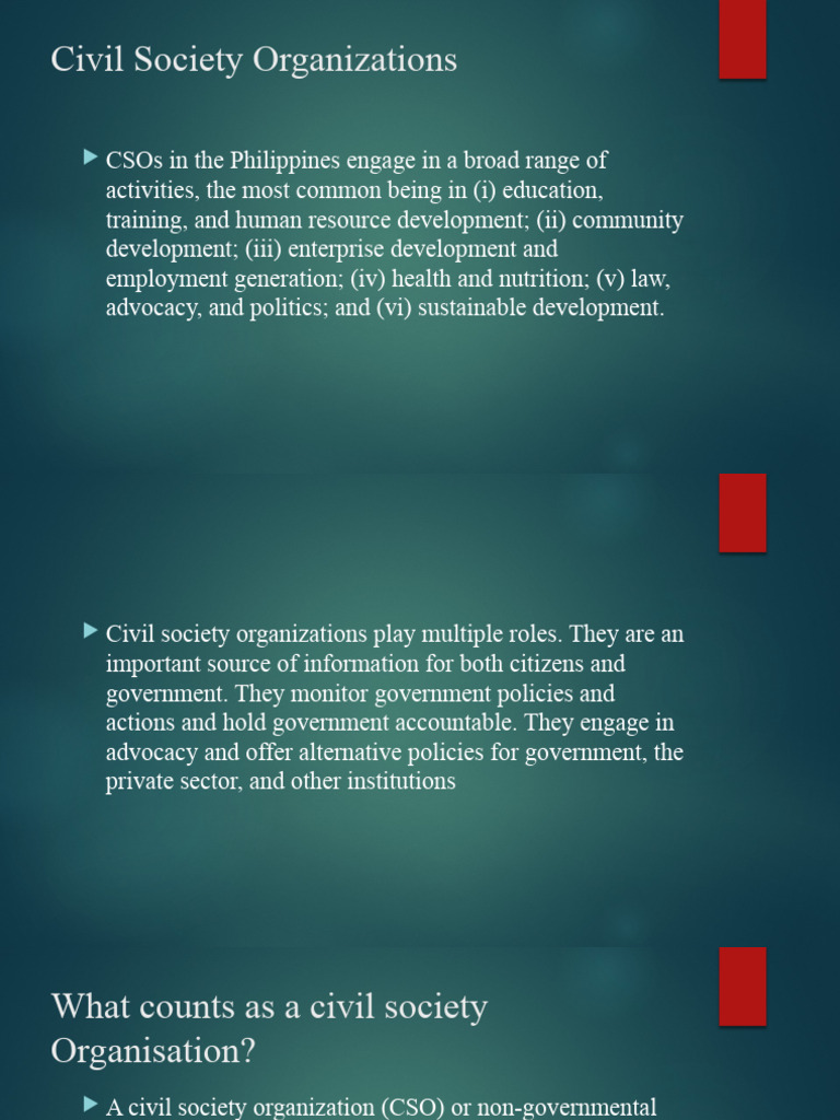 Overview of Civil Society Organizations in the Philippines | PDF | Non ...