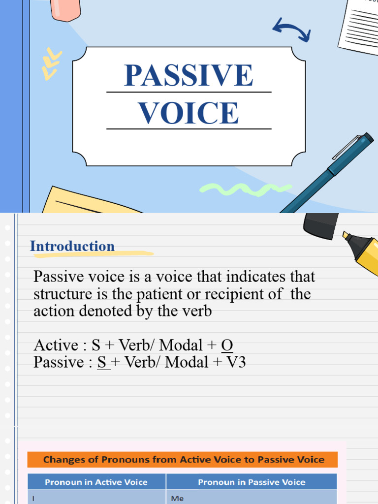 Passive Voice | PDF | Semantic Units | Linguistic Morphology