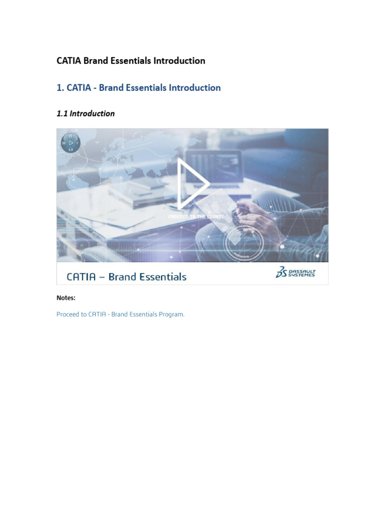 CATIA - Brand Essentials - Learning Contents | PDF | Simulation ...