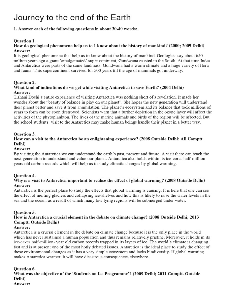 Key Insights from Antarctica's Journey | PDF | Antarctica | Climate Change