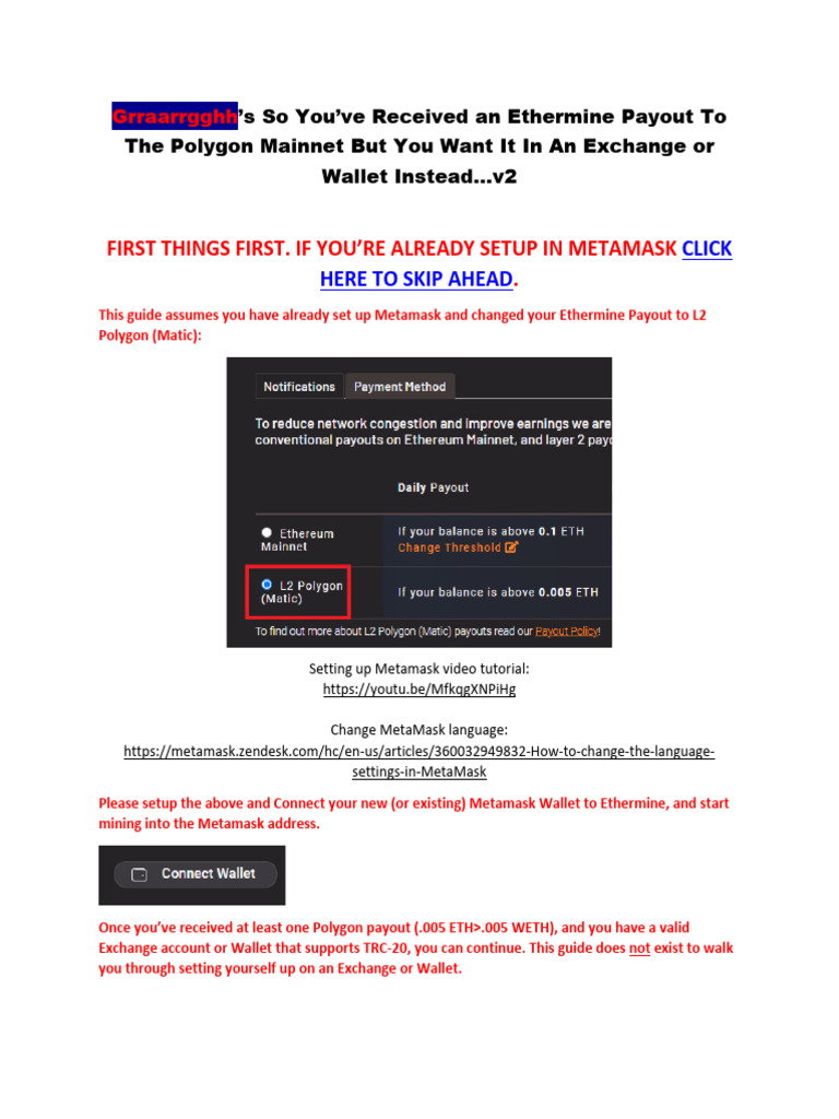 Polygon To An Exchange or Wallet For 15 Cents To A Dollar v2 | PDF ...
