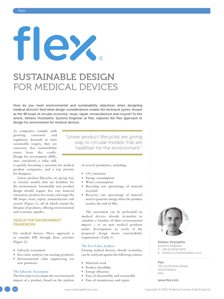 A2022 Sustainable Design For Medical Devices (FLEX) - OnDrugDelivery ...