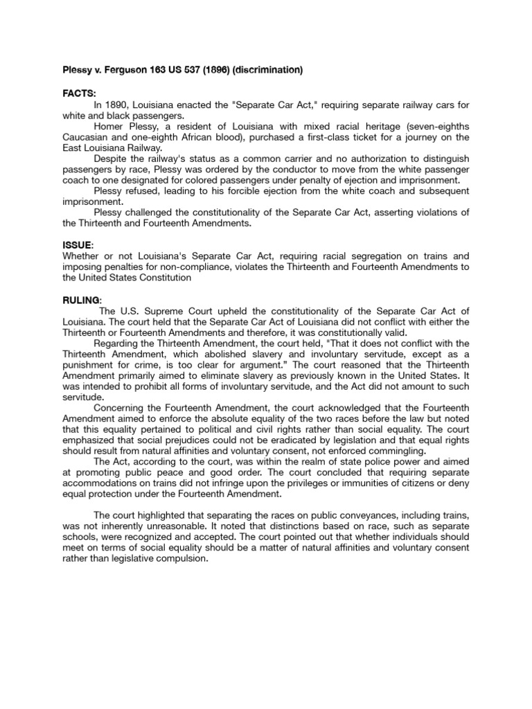8 PhilLaw Cases | PDF | Dred Scott V. Sandford | Plessy V. Ferguson