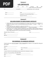 Life Certificate Format | PDF